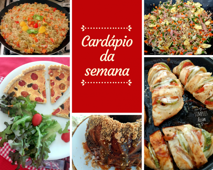 Cardápio da semana - Gostoso e saudável - Simples Assim