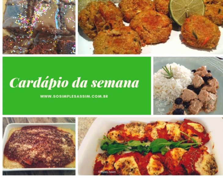 Cardápio da semana - simples e saudável - Simples Assim